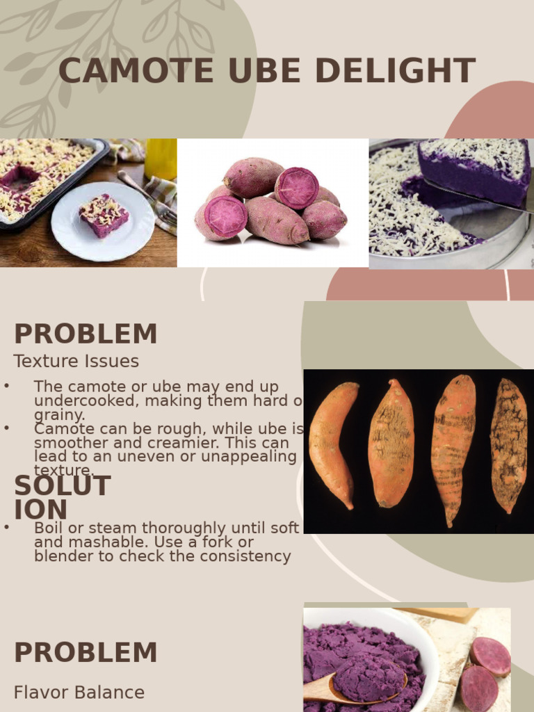 Camote Ube Delight | PDF | Sweet Potato | Desserts