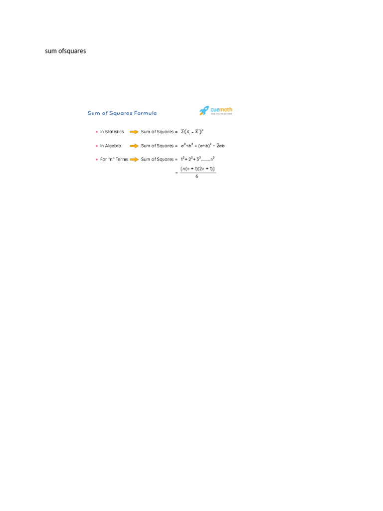 Sum Of Squares 1 Pdf