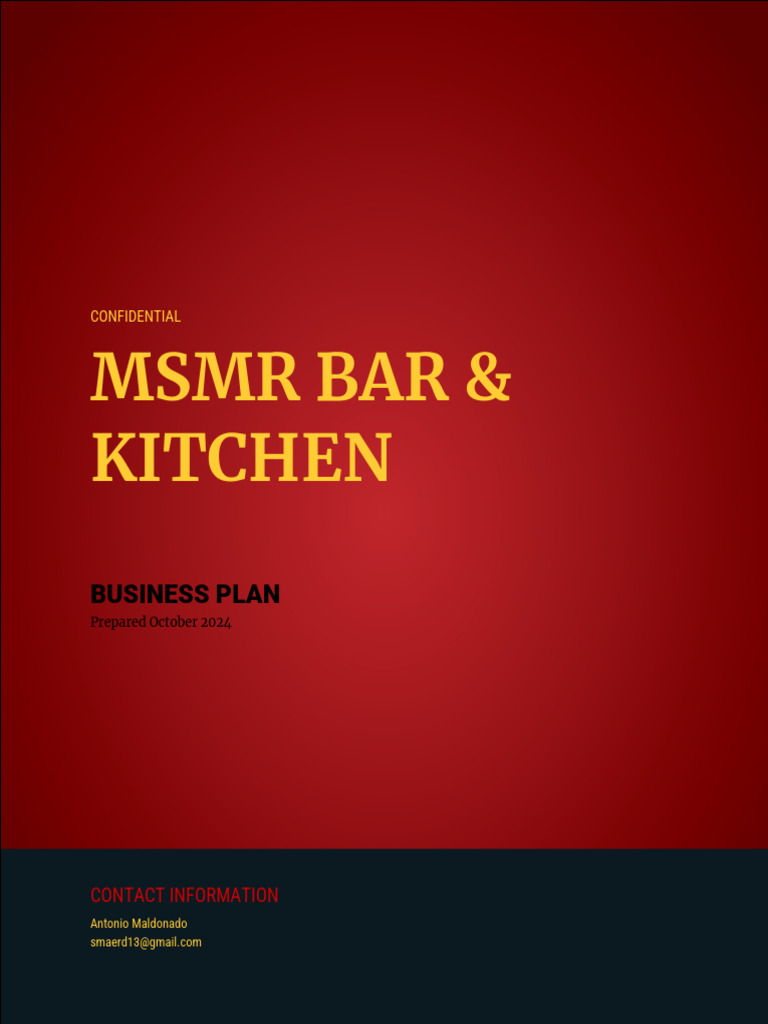 Tony Maldonado Final Draft | PDF | Expense | Restaurants