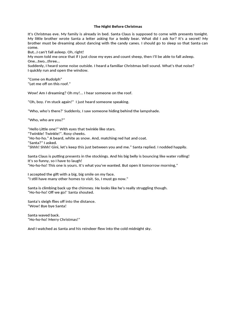 Christmas Eve with Santa Claus | PDF