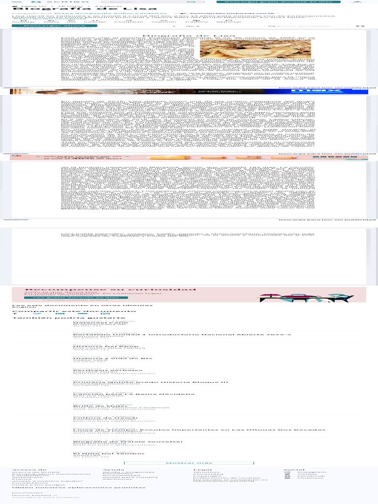 Biografía de Lisa PDF Musica Popular Música Grabada 3 | PDF | Industria de la música | Grabación ...