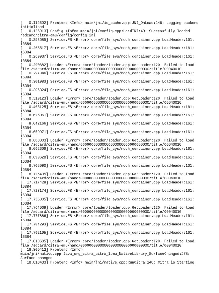 Citra Log.txt.Old | PDF | System Software | Software