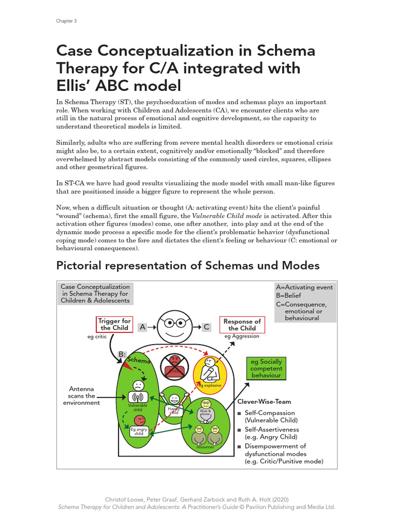 Case Conceptualization in Schema Therapy For C:A Integrated With Ellis' ABC Mode | PDF ...