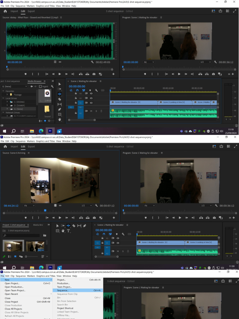 5 Shot Sequence Process (Editing Task) | PDF