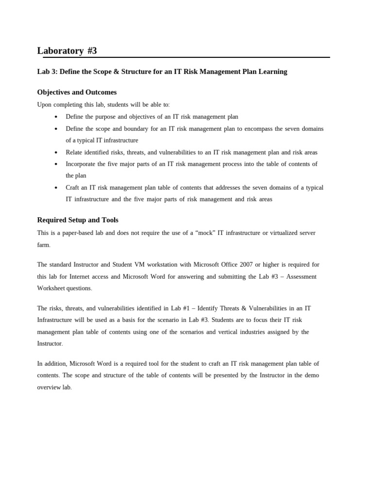 HE182570 - NguyenDucAnh - Lab03 - Define The Scope & Structure For An IT Risk Management Plan ...