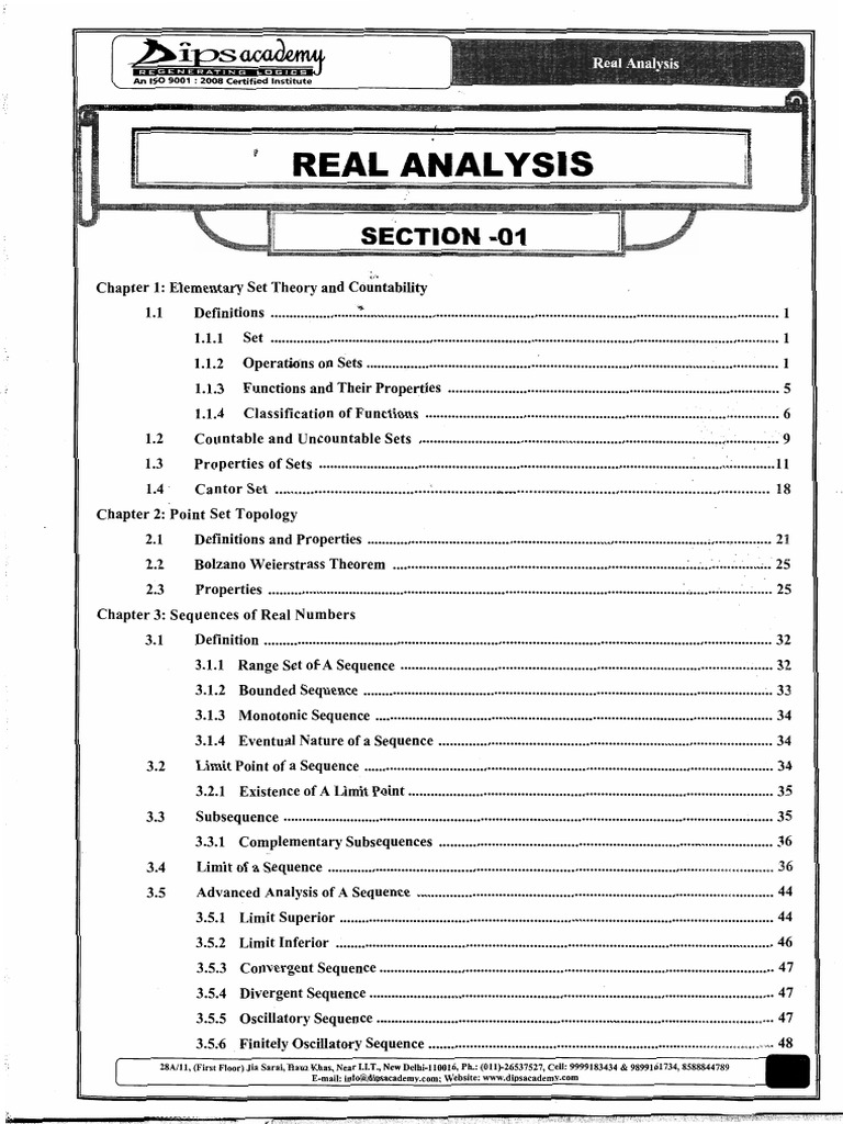 Csir Net Gate Mathematical Sciences Real Analysis | PDF