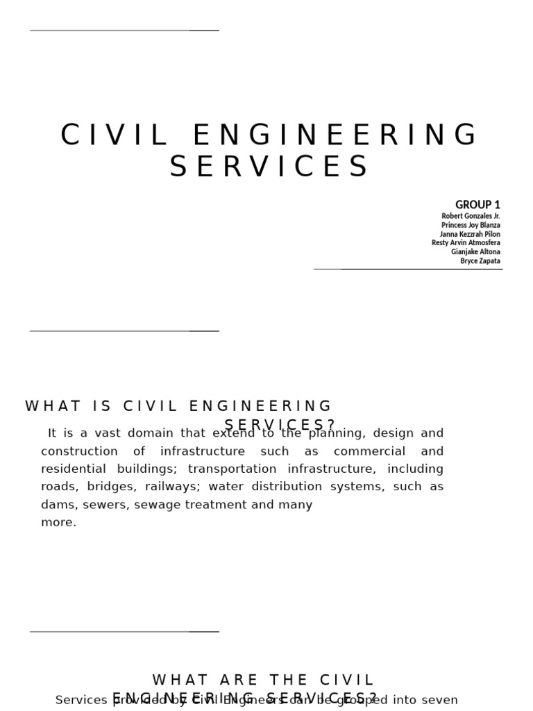 Civil Engineering Services Guide | PDF | Construction Bidding