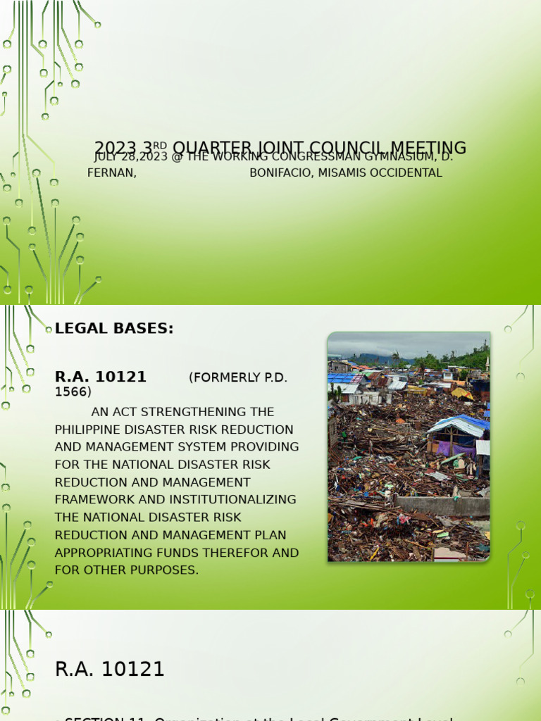 2023 Bonifacio Disaster Risk Management Meeting | PDF | State Of ...