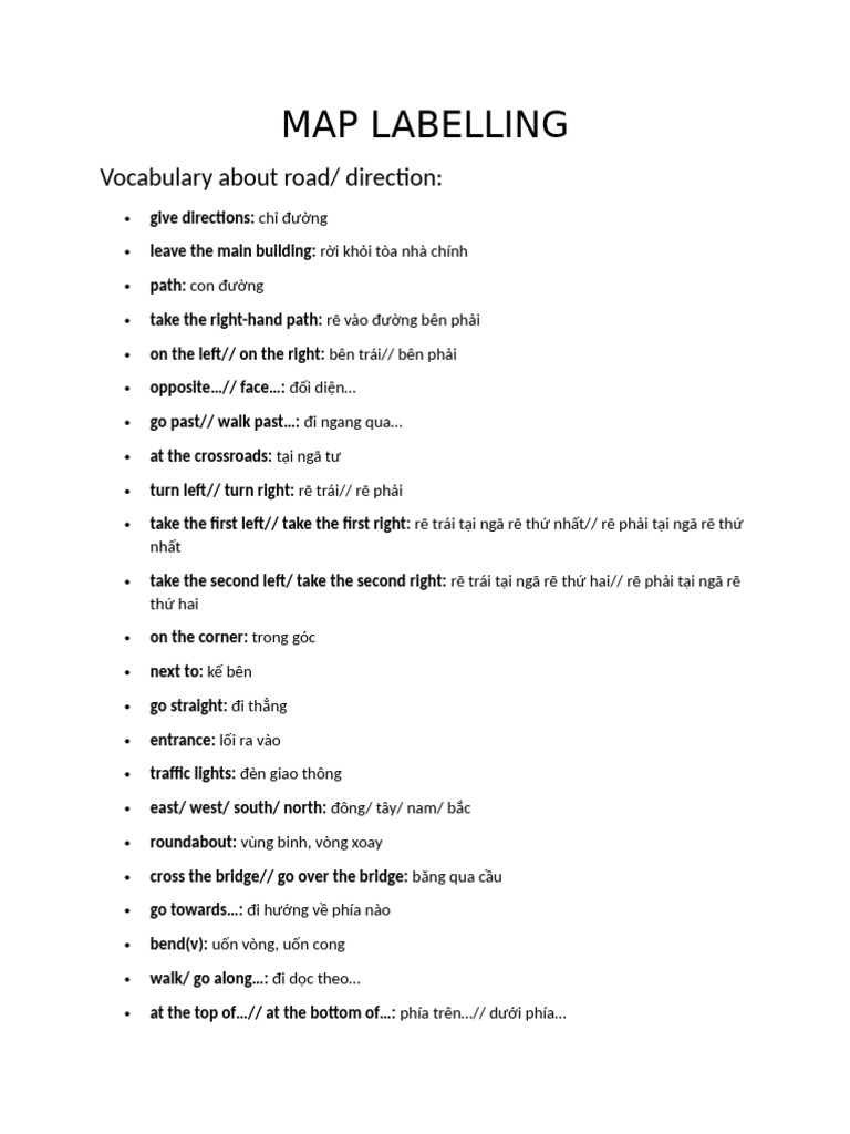 MAP LABELLING | PDF | Truck | Traffic