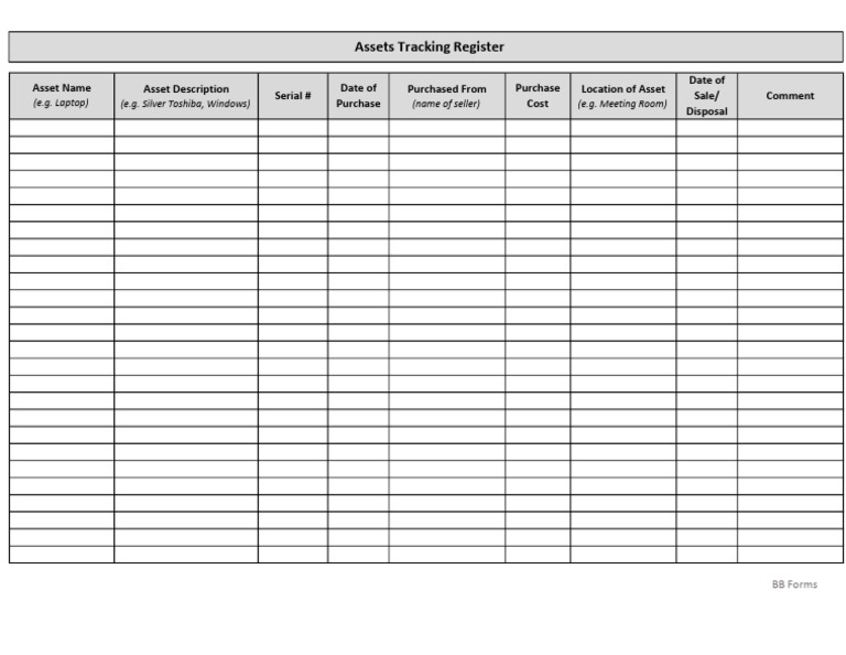 Asset Tracking Template PDF | PDF