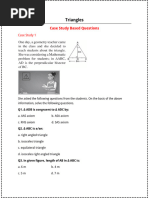 Case Study Questions on Quadrilaterals | PDF | Rectangle | Geometry