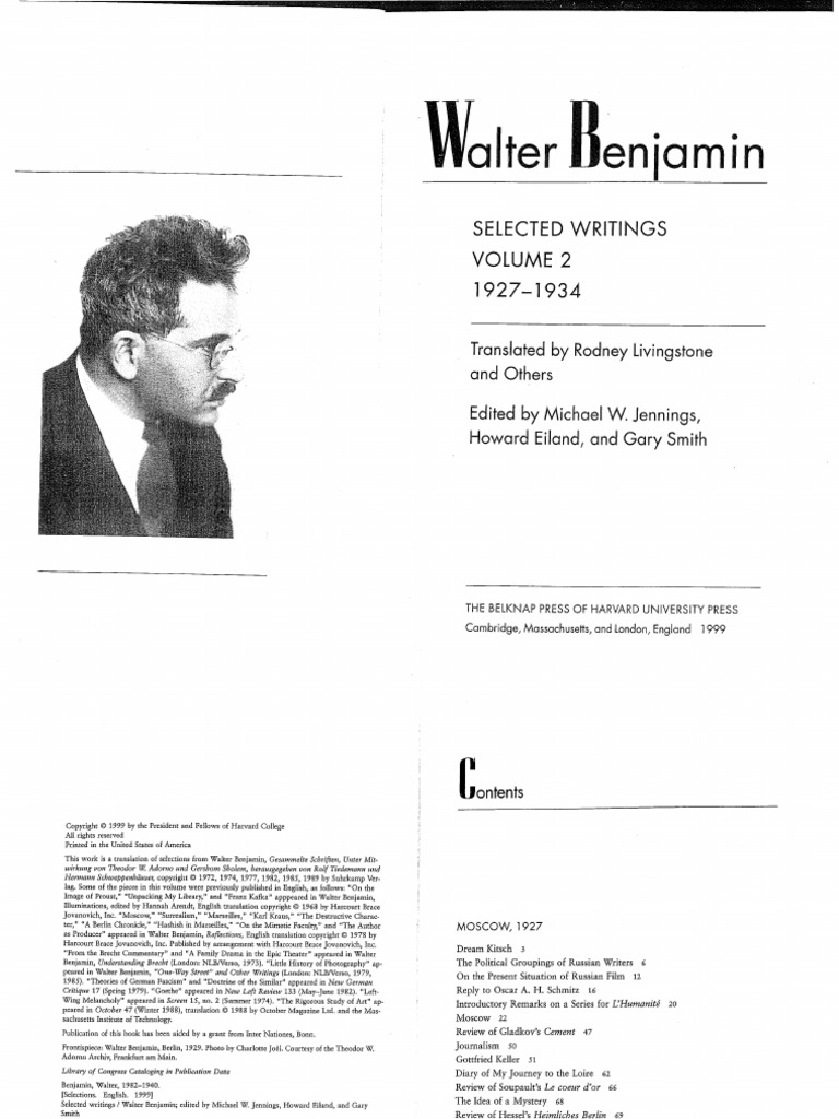 Benjamin-On-Robert-Walser | PDF