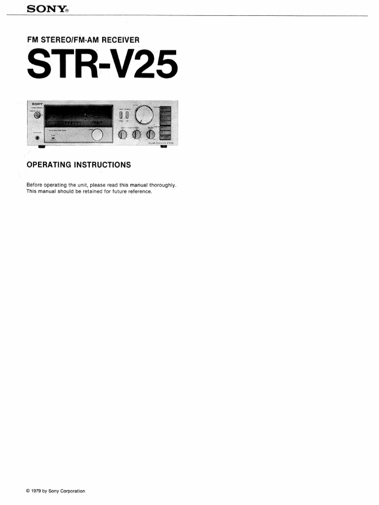 Hfe Sony str-v25 en | PDF