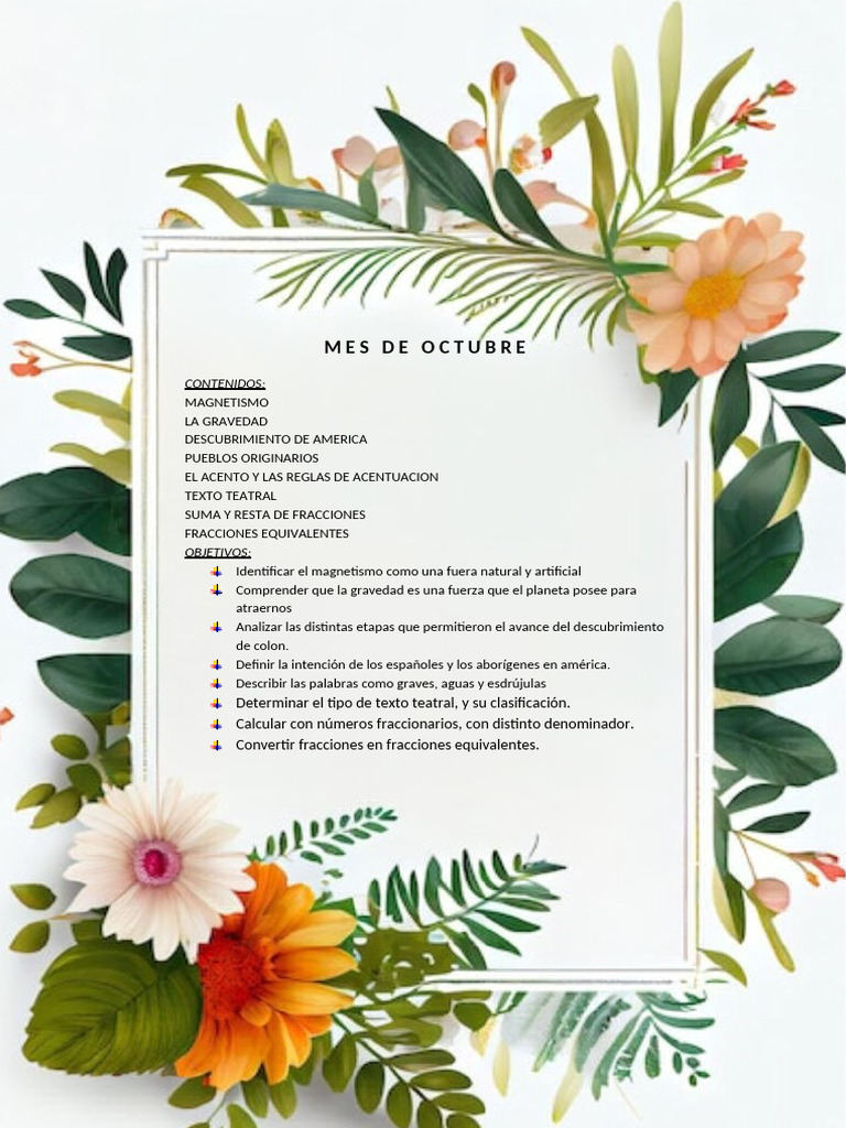 mes de octubre | PDF