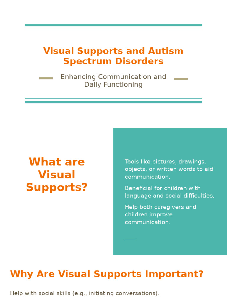 Visual Supports and Autism Spectrum Disorders | PDF | Communication ...
