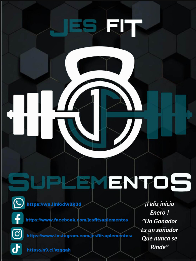 Catálogo Jes Fit Suplementos Oficial | PDF | Nutrición | Dieta y nutrición