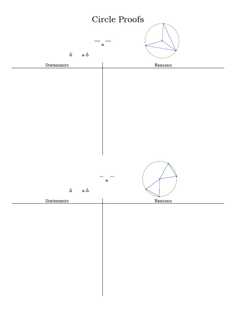 Circle Geometry Proofs and Theorems | PDF | Circle | Geometric Shapes
