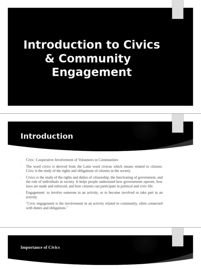 Intro to Civics & Community Engagement | PDF | Citizenship | Rule Of Law