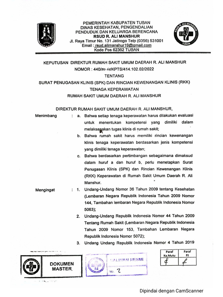 SPK Dan RKK Keperawatan Gabungan | PDF