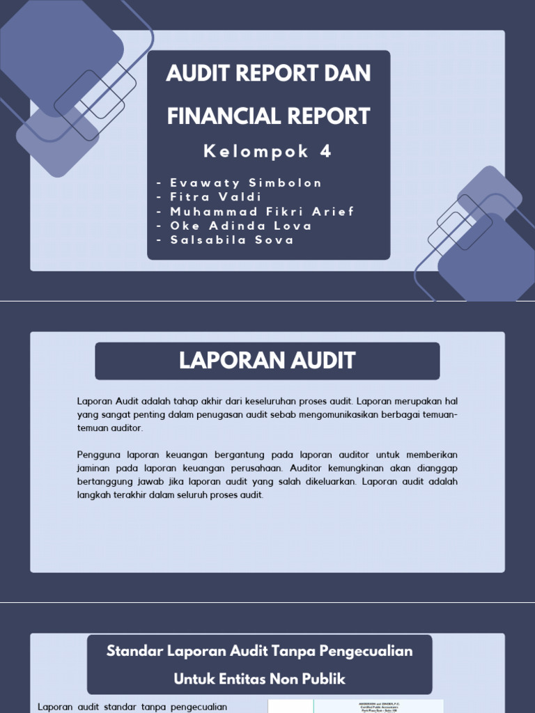 AUDIT KEL 4 (Audit Report & Financial Reporting) | PDF