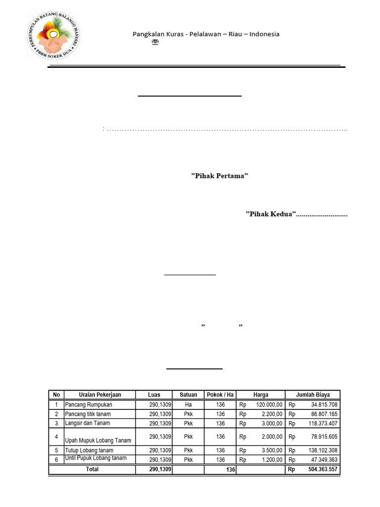 Draft SPK Pancang Tanam | PDF