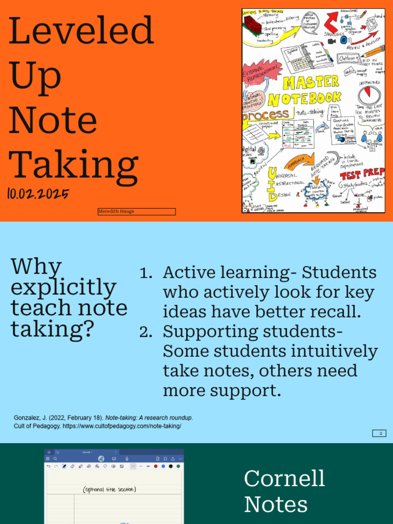 Leveled Up Note Taking | PDF | Learning | Cognition