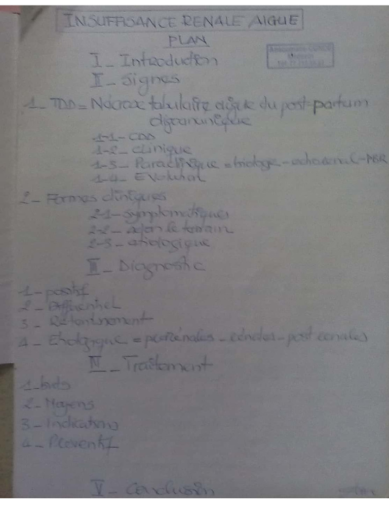 Insuffisance Renale Aigue | PDF