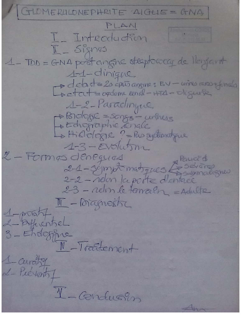 Glomerulonephrite Aigue | PDF