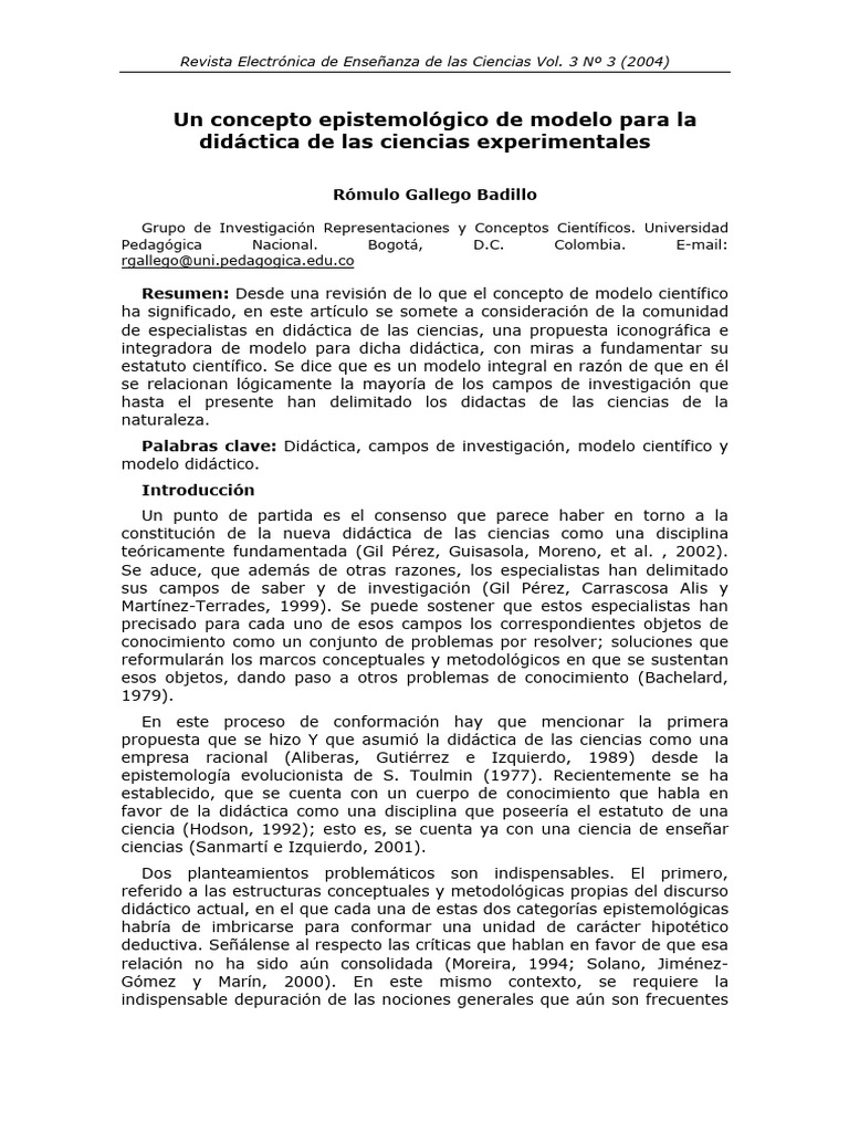 Un modelo Epistemologico d la enseñanza de las matematicas | PDF ... Un modelo Epistemologico d la enseñanza de las matematicas | PDF ...