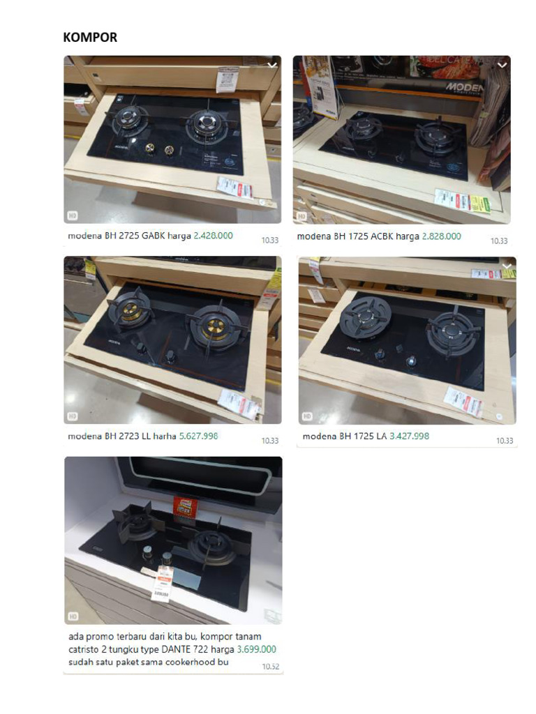 Kompor, Kitchen Zink, Cookerhood | PDF