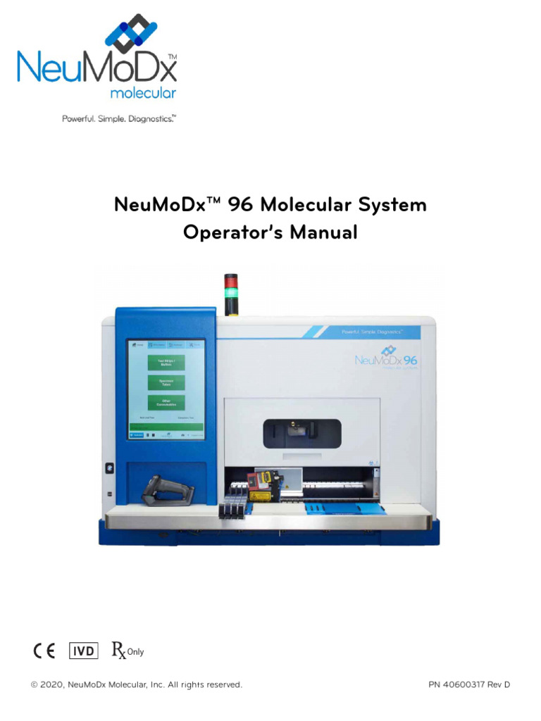 40600317D NeuMoDx 96 Operator's Manual | PDF | Electromagnetic ...