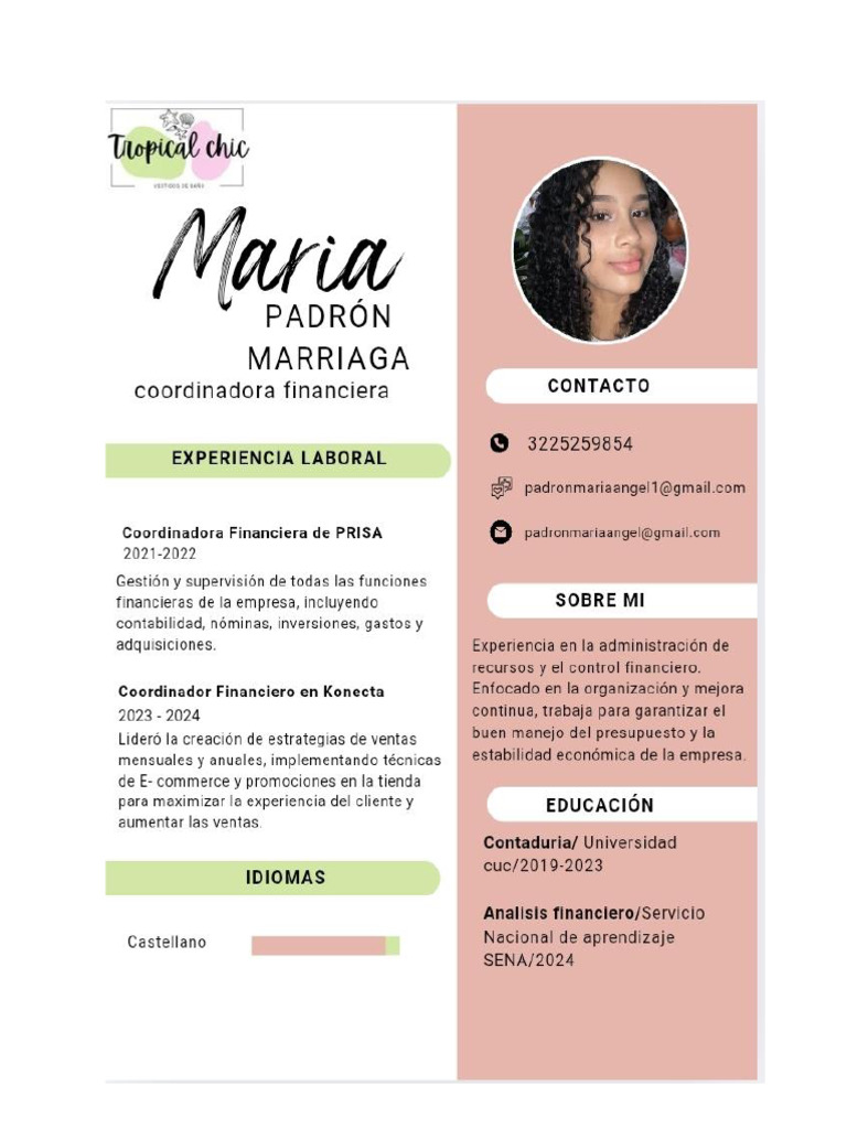 Hoja de Vida MARI. | PDF