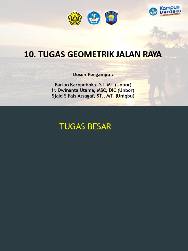 Penjelasan Tugas Geometrik Jalan Raya PDK | PDF
