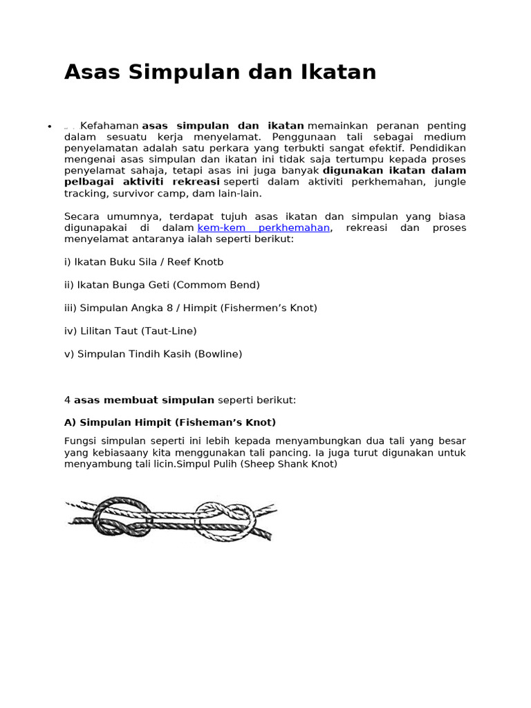 Asas Simpulan Dan Ikatan | PDF