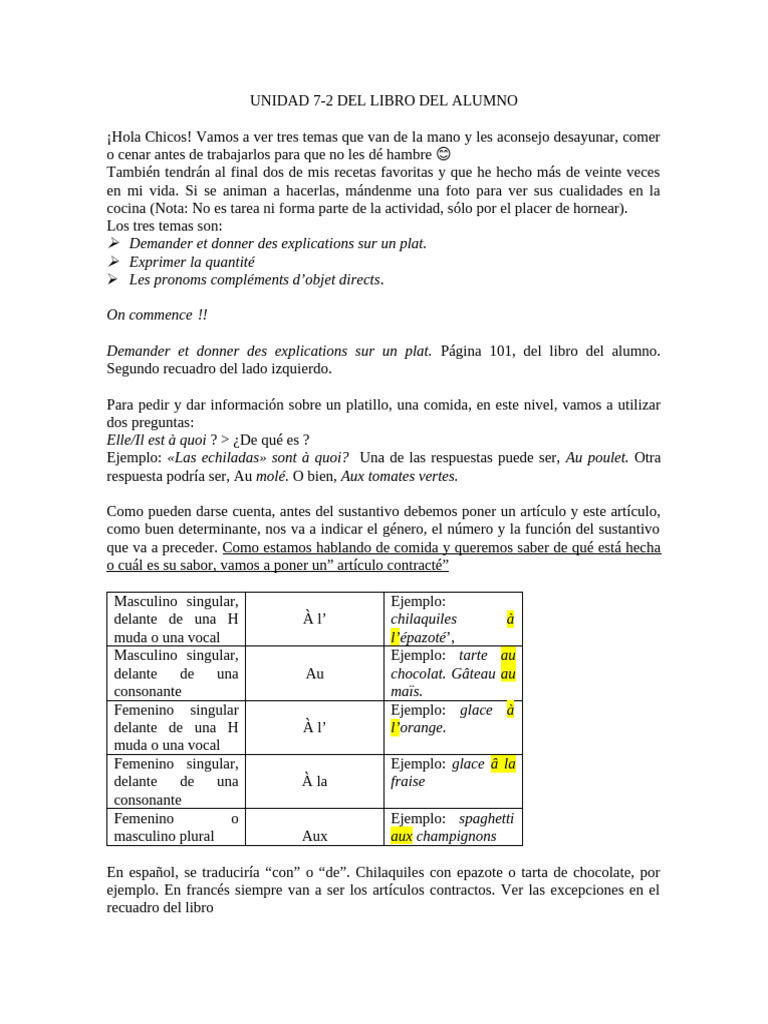 Unidad 7-2 Del Libro Del Alumno | PDF | Lingüística | Sintaxis