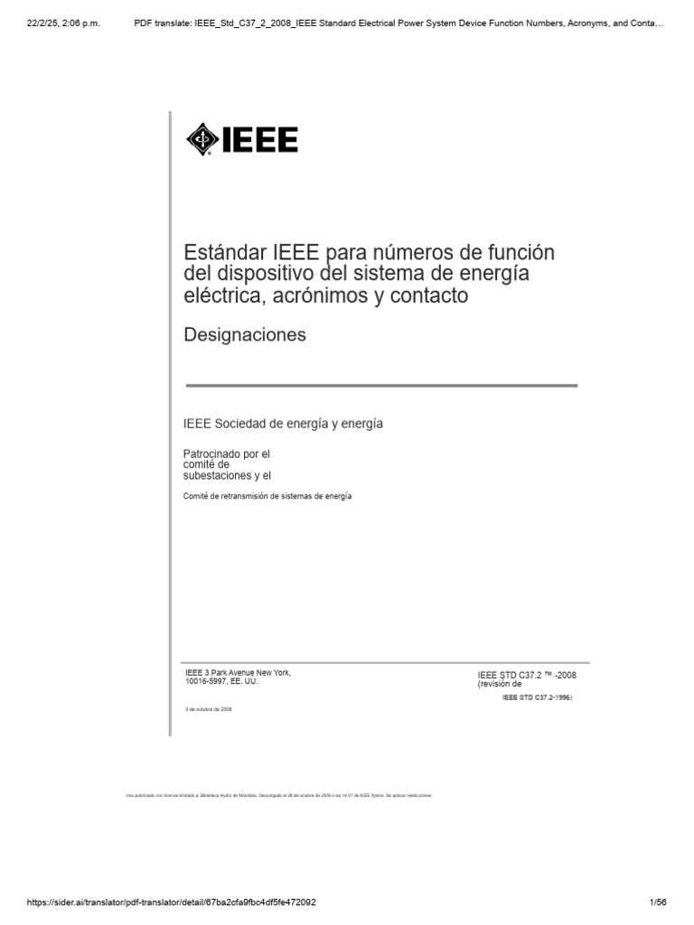 traduccion PDF translate_ IEEE_Std_C37_2_2008_IEEE Standard Electrical Power System Device ...