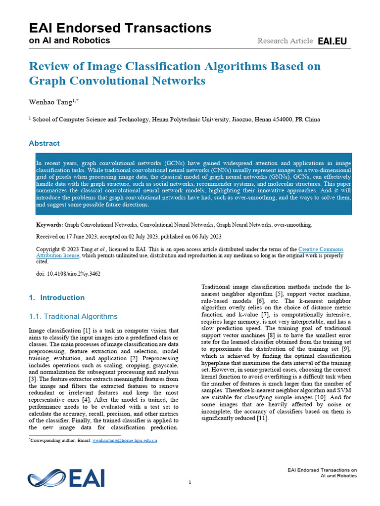 Review of Image Classification Algorithms Based On | PDF | Deep ...