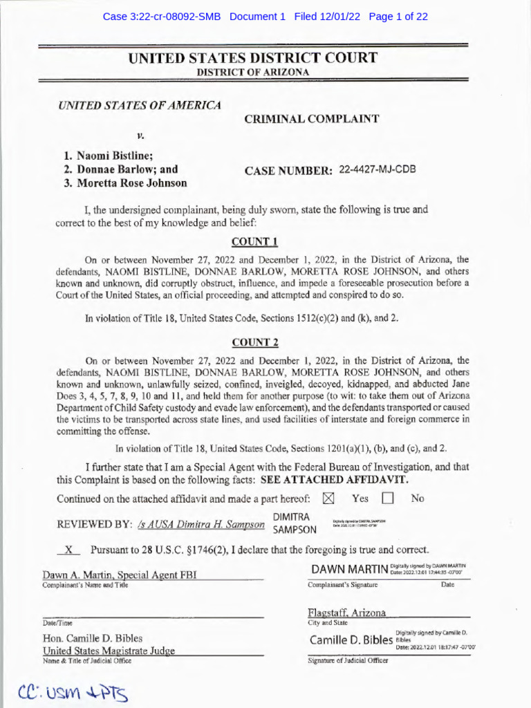 Usa V Bateman Probable Cause Affidavit | PDF