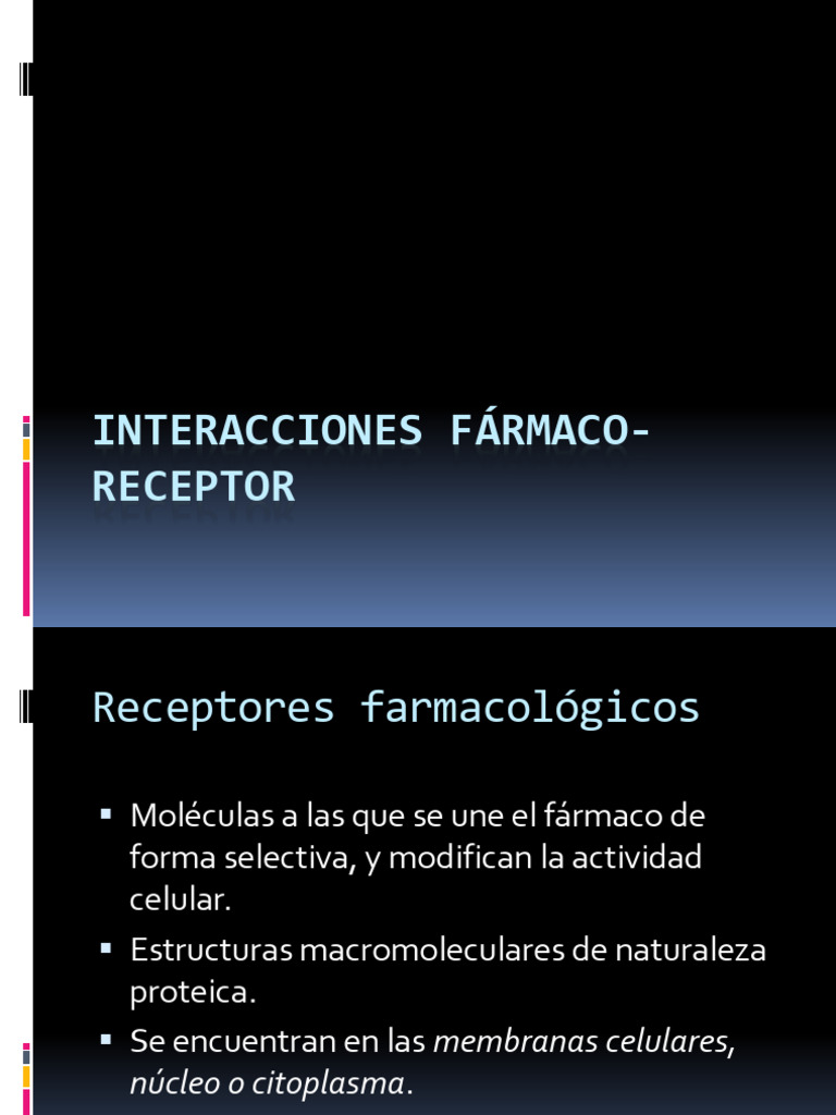 Farmaco Receptores | PDF | Receptor Antagonista | Receptor (Bioquímica)