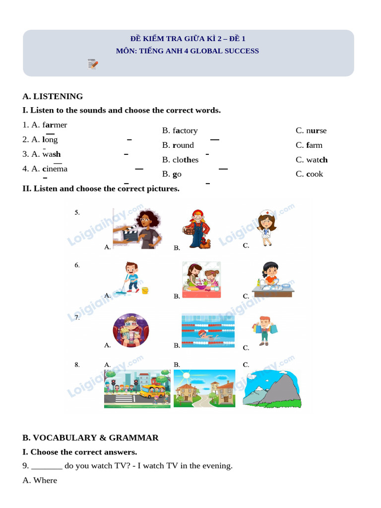 Lớp 4 Ôn tập GK2 | PDF