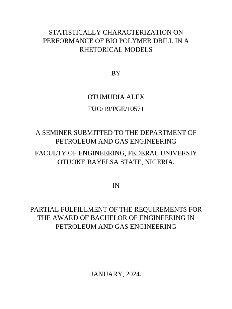 Bio-Polymer Drilling Fluid Performance Analysis | PDF | Rheology ...