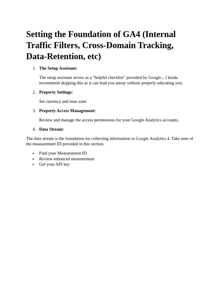 03-Setting the Foundation of GA4 (Internal Traffic Filters, Cross-Domain Tracking, Data ...