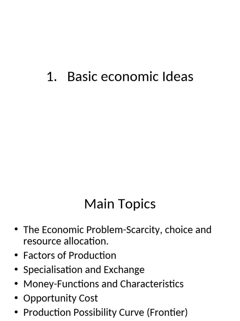 Economic Concepts: Scarcity and Choices | PDF | Economics | Market ...