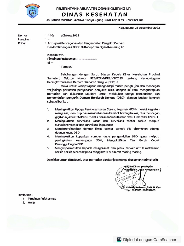 Surat Edaran DBD | PDF