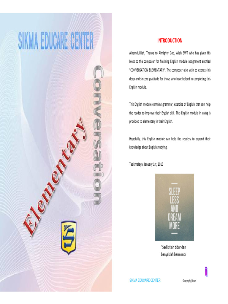 Modulbahasainggrisconversationelementary 150111002046 Conversion Gate01(1) | PDF