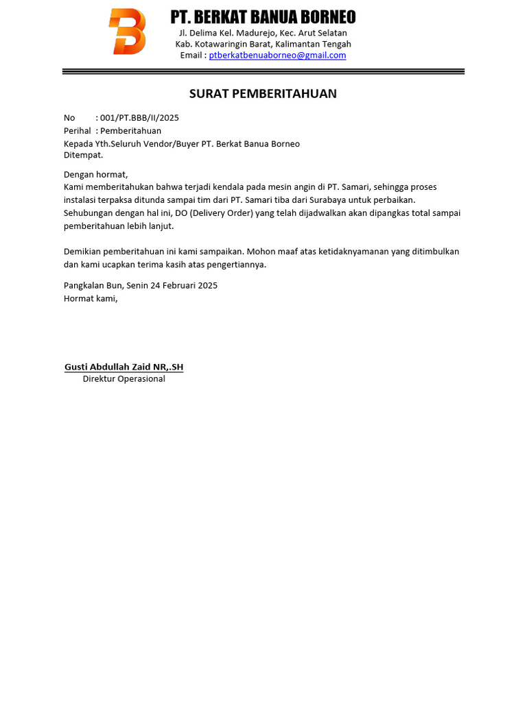 No 001 PT BBB Ii 2025 | PDF