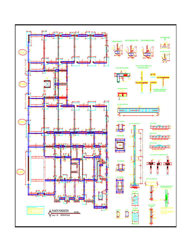 Planos Estructurales Edificio Aulas Padre Guido 1 | PDF