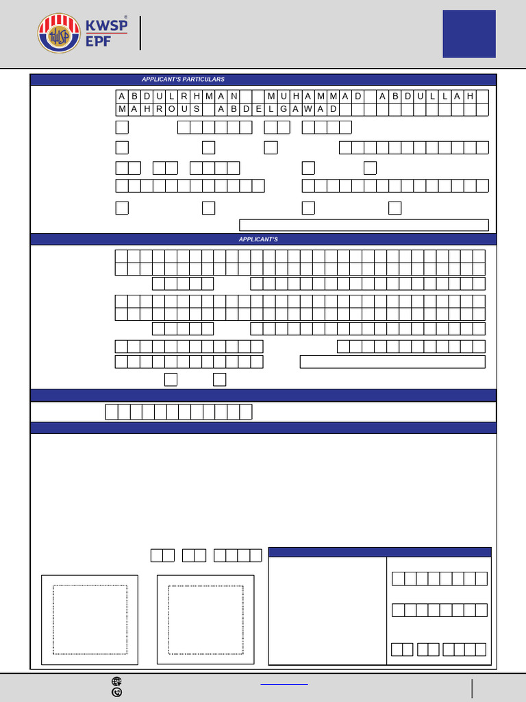 Form KWSP 3 Daftar | PDF