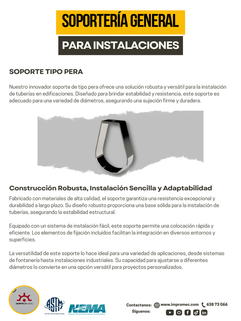 Soporte Pera | PDF | Conector eléctrico | Aislador (Electricidad)