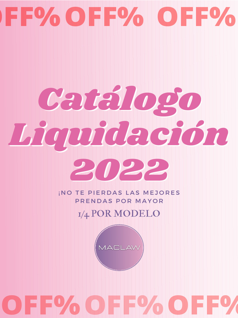 Catalogo Liquidación Maclaw 2022 | PDF | Textiles